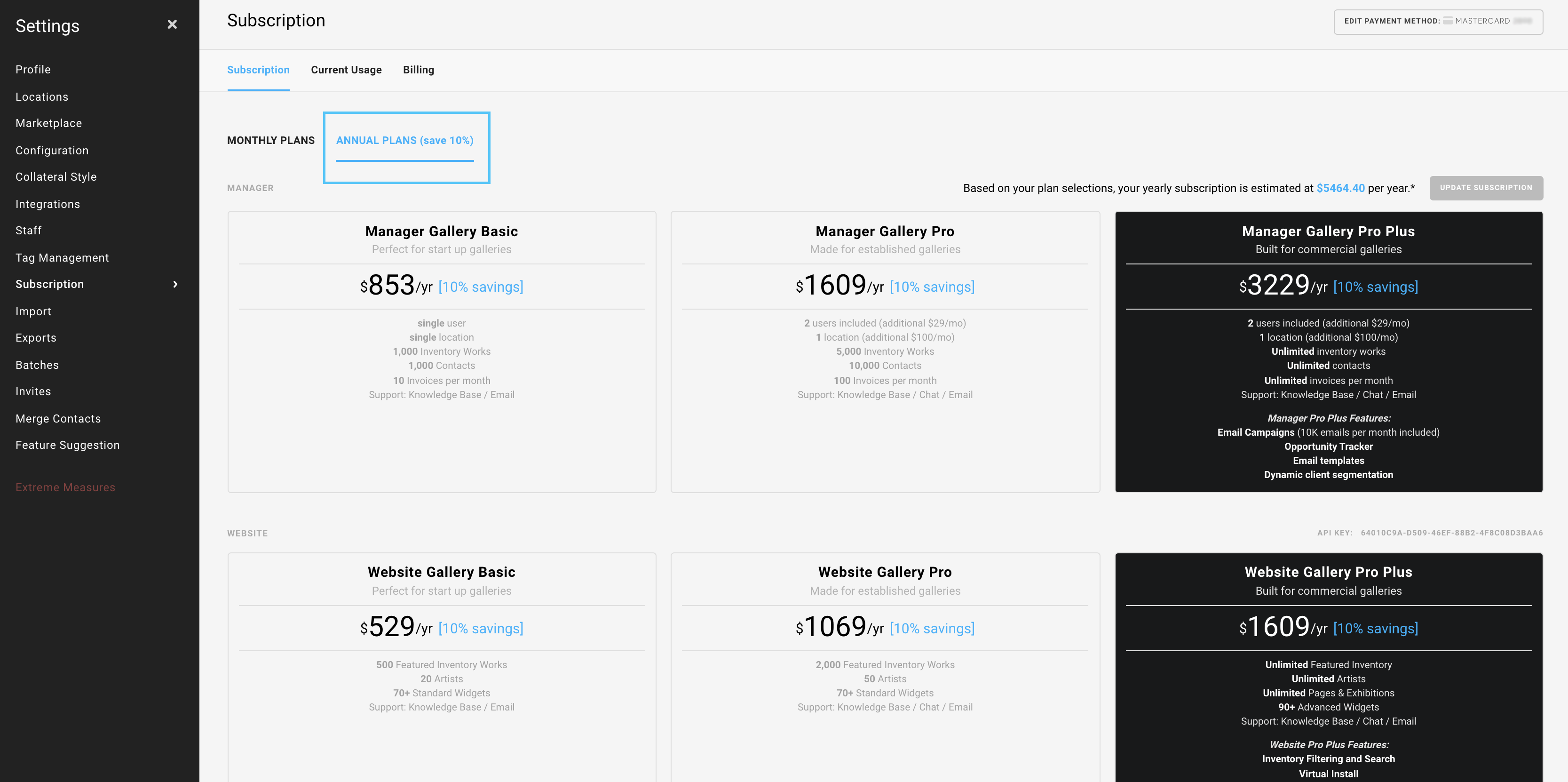 Your Subscription Type & Payment Information
